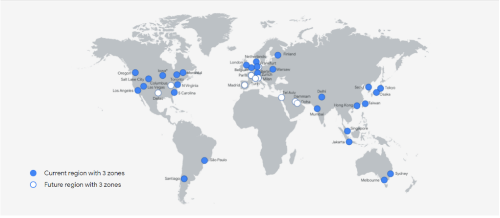The global infrastructure of GCP - Rockborne