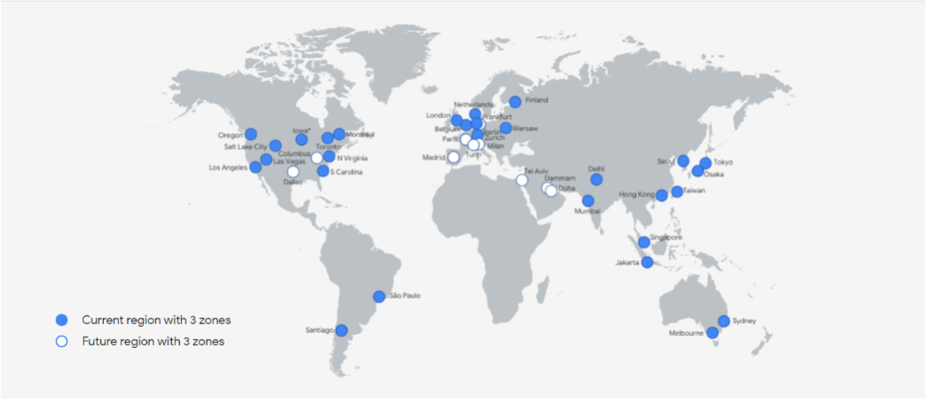 The global infrastructure of GCP - Rockborne